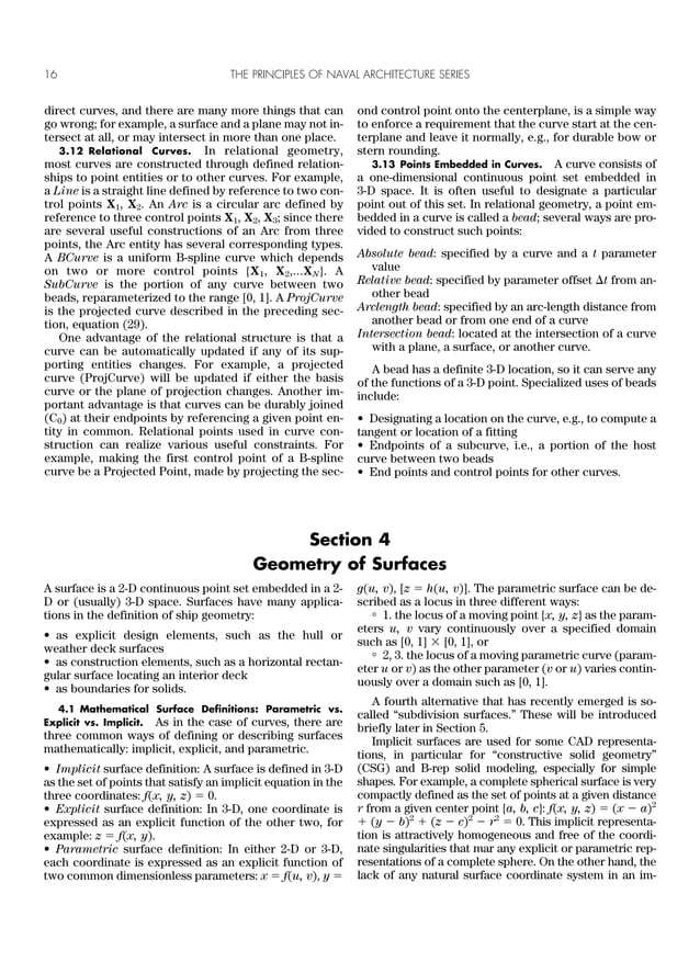 The Principles of Naval Architecture Series The Geometry of Ships | PDF