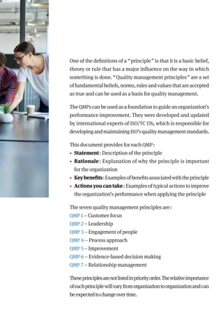 The principles of quality management | PDF