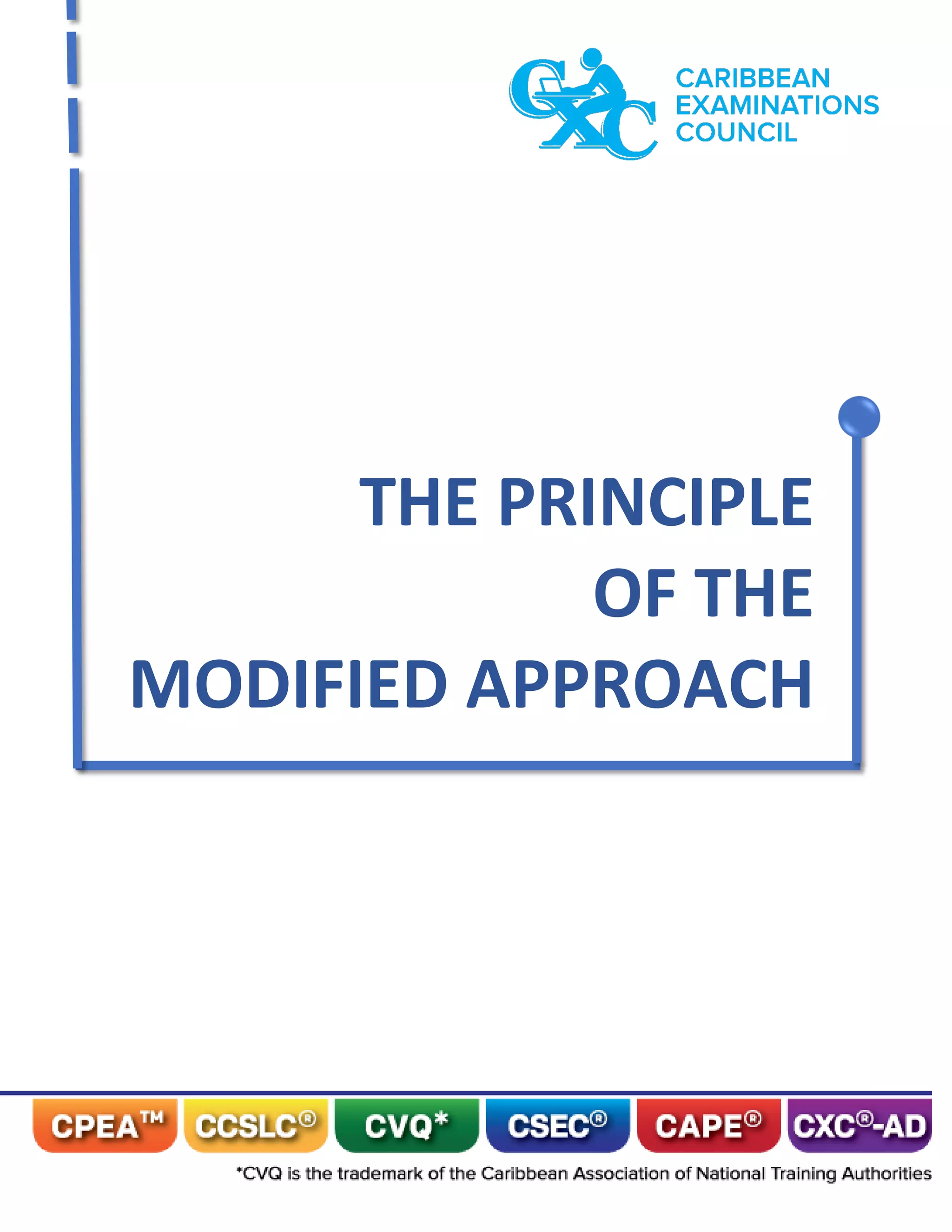 The Principle of The Modified Approach | PDF