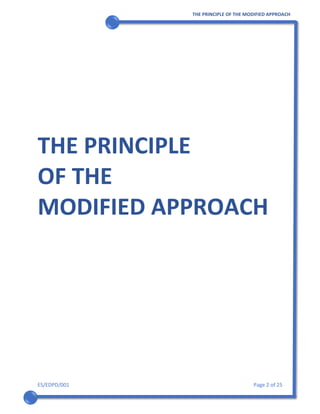 The Principle of The Modified Approach | PDF
