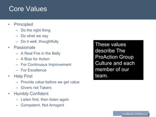 Finding and Mining Value Hidden in Operations - The ProAction Group | PPT