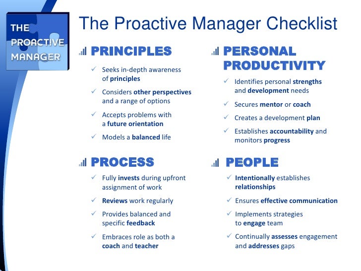 The Proactive Manager