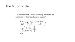 The probit model | PPTX