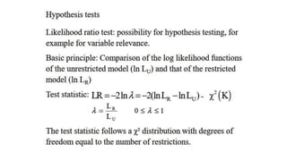 The probit model | PPTX
