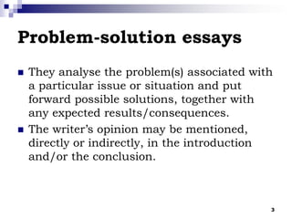 The problem solution essay | PPSX