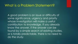 The problem and purpose statement | PPT | Free Download