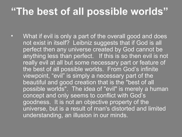 The Problem of Evil | PPT