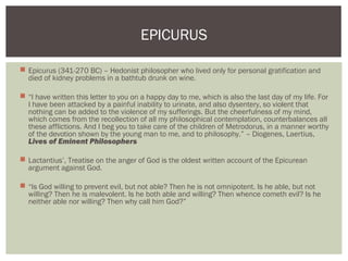 The Philosophical Problem of Evil | PPT