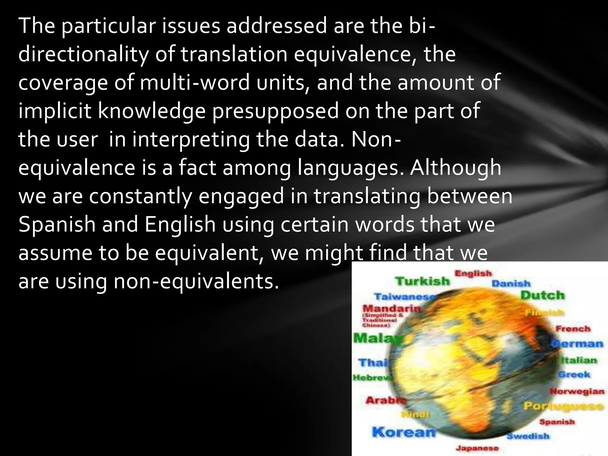 The problem of non equivalence | PPTX