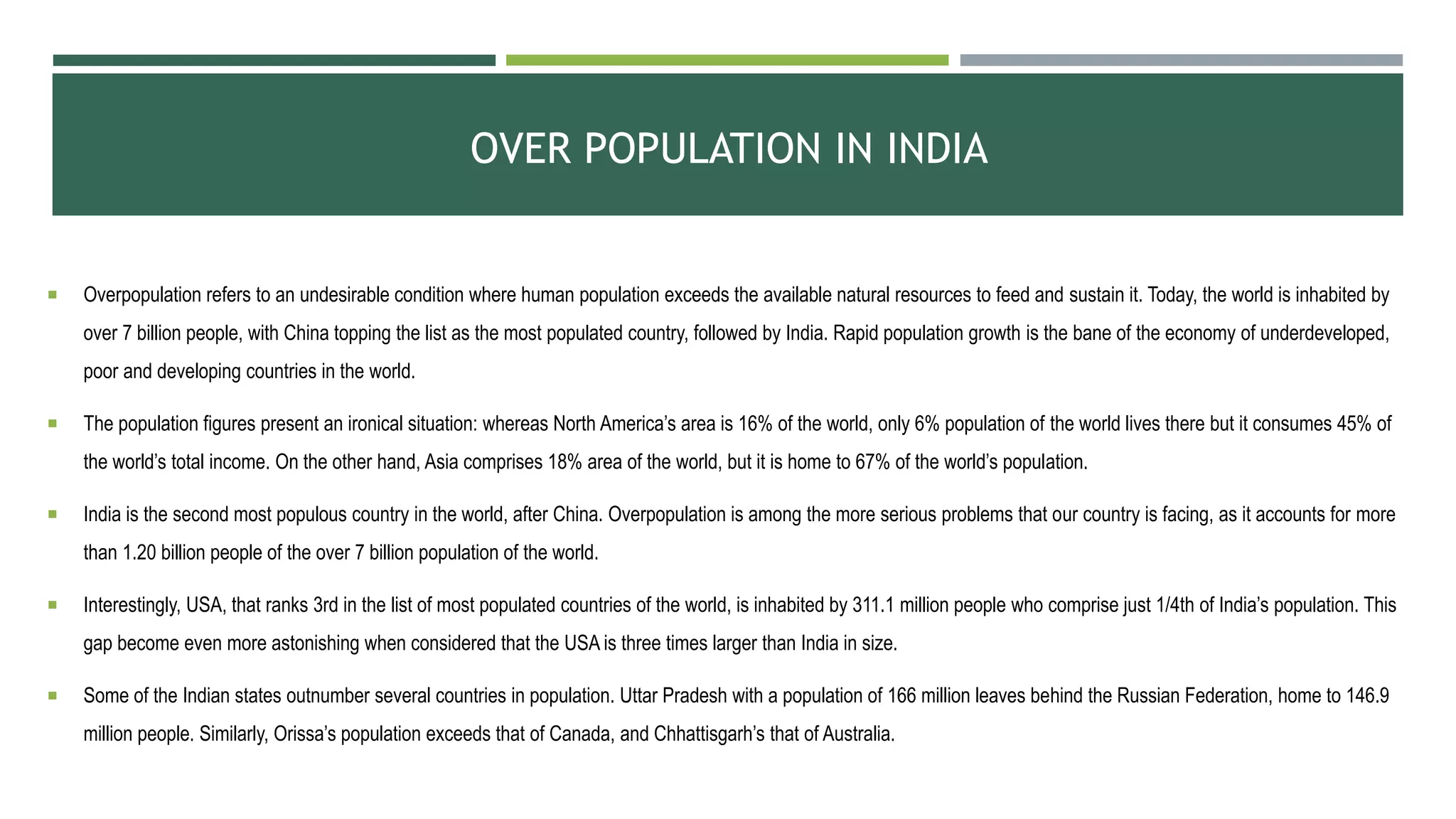 The Problem of Over Population | PPTX