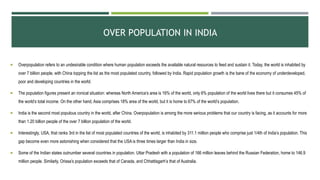 The Problem of Over Population | PPT
