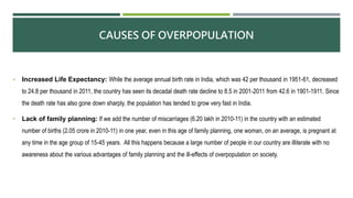 The Problem of Over Population | PPTX