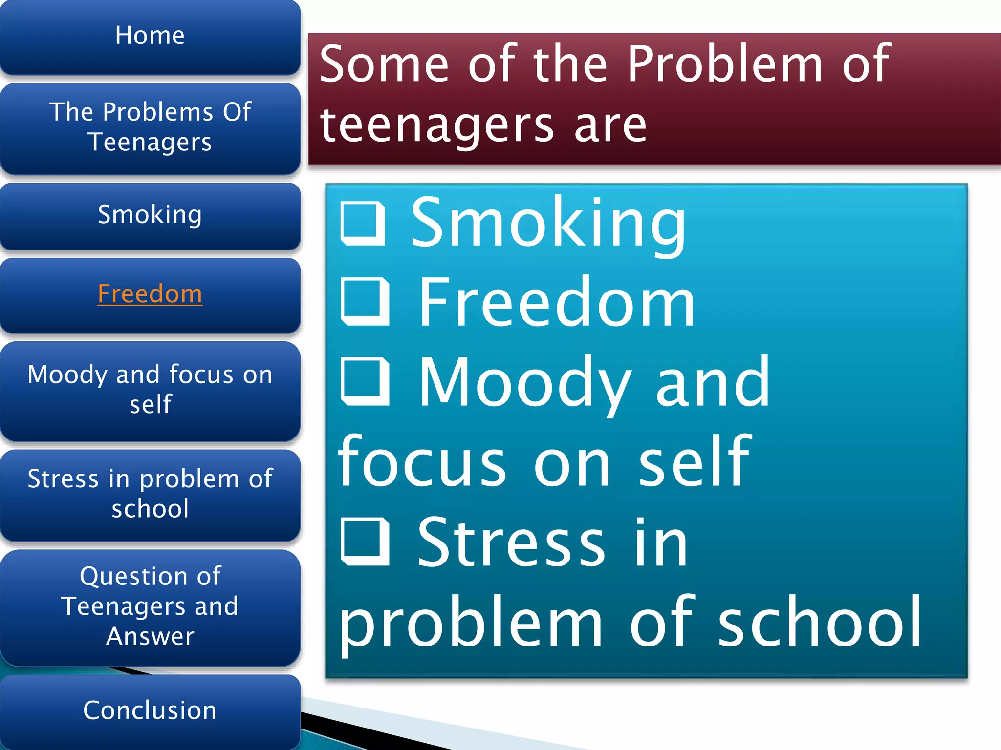 The Problem Of Teenagers | PPTX