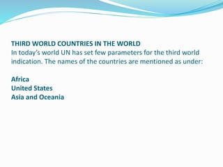 The problems of third world & un | PPT