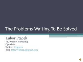 The Problems Waiting to Be Solved | PPTX