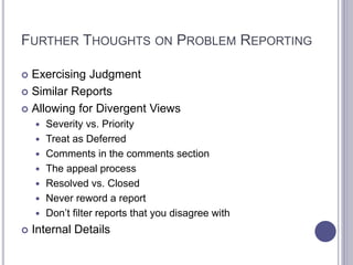 The Problem Tracking System | PPTX