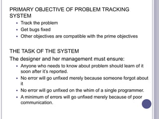The Problem Tracking System | PPTX