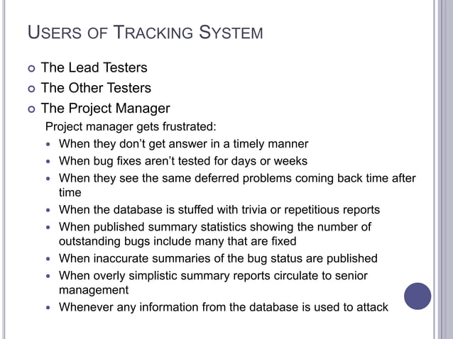 The Problem Tracking System | PPT