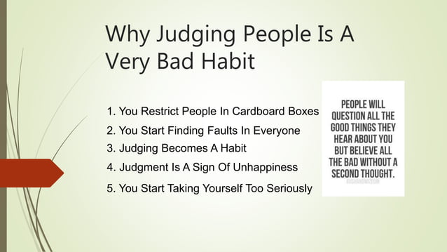 The problem with judging | PPT