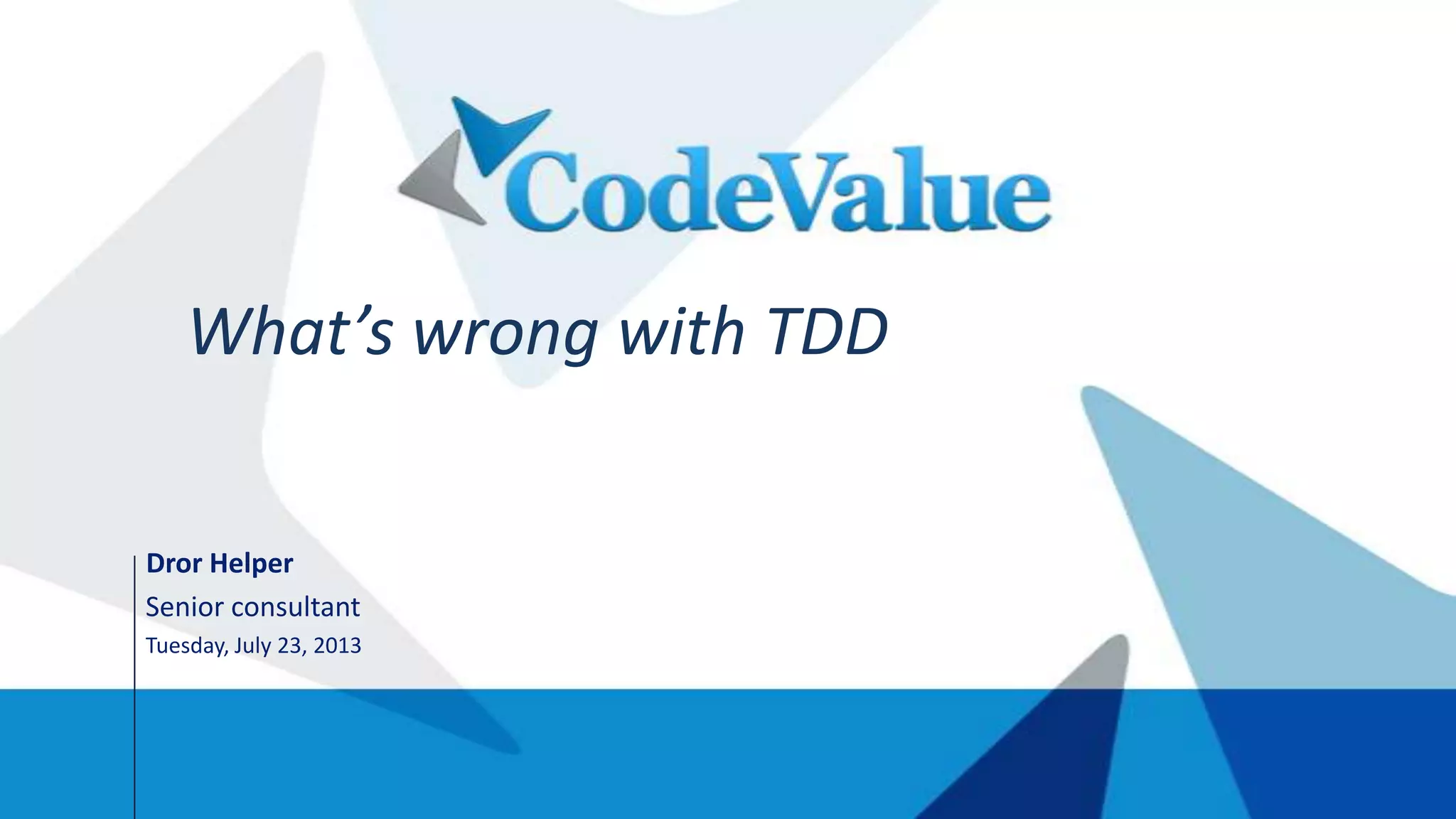 The problem with tdd | PPT