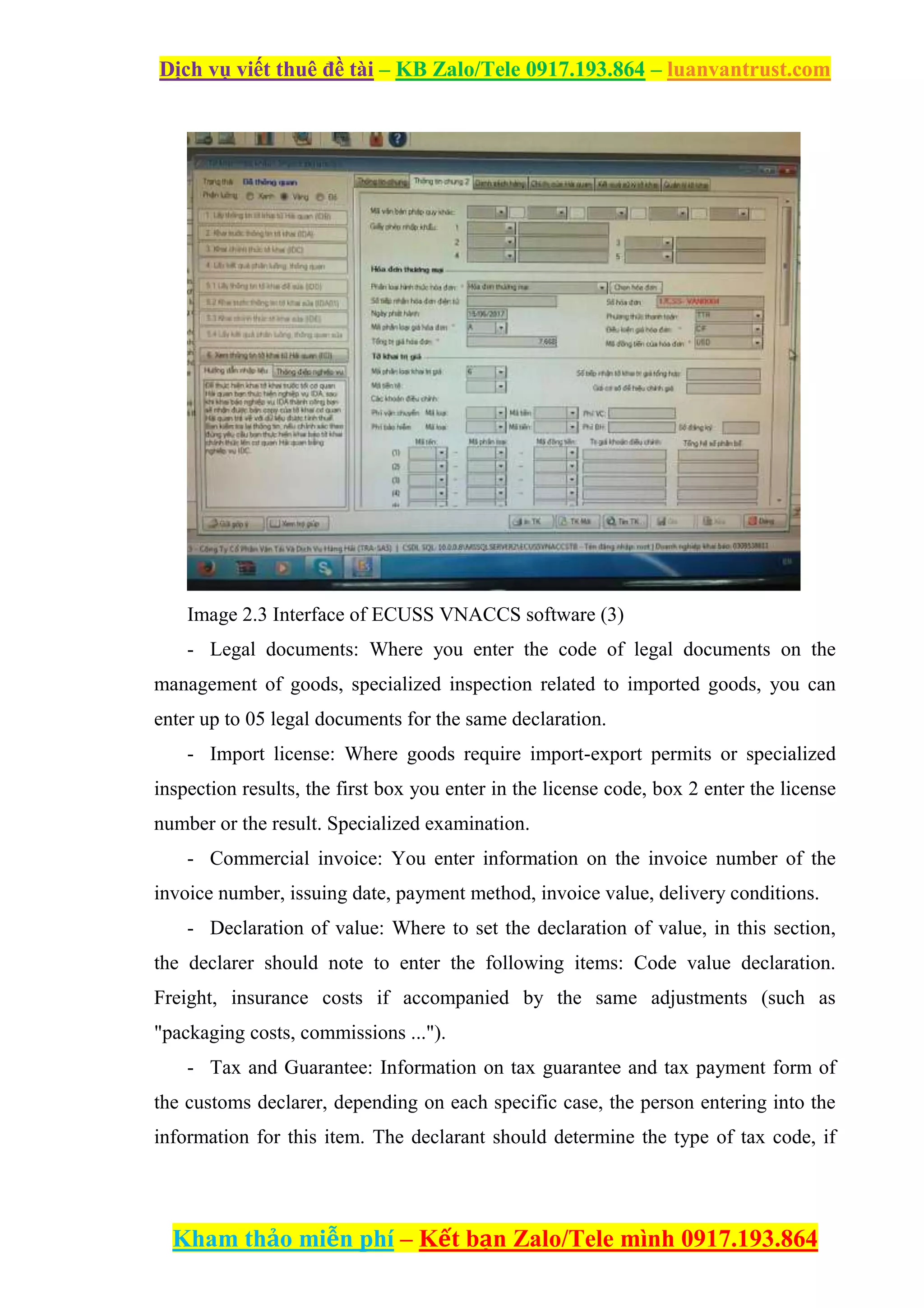 The procedure of importing in forwarding operation of sao nam viet by sea transport.doc