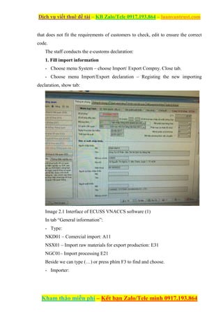 The procedure of importing in forwarding operation of sao nam viet by sea transport.doc