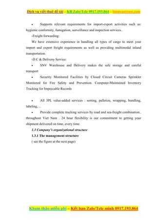 The procedure of importing in forwarding operation of sao nam viet by sea transport.doc