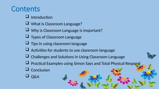 The Procedure of Using Classroom Language in the Young Learners' Classroom.pptx