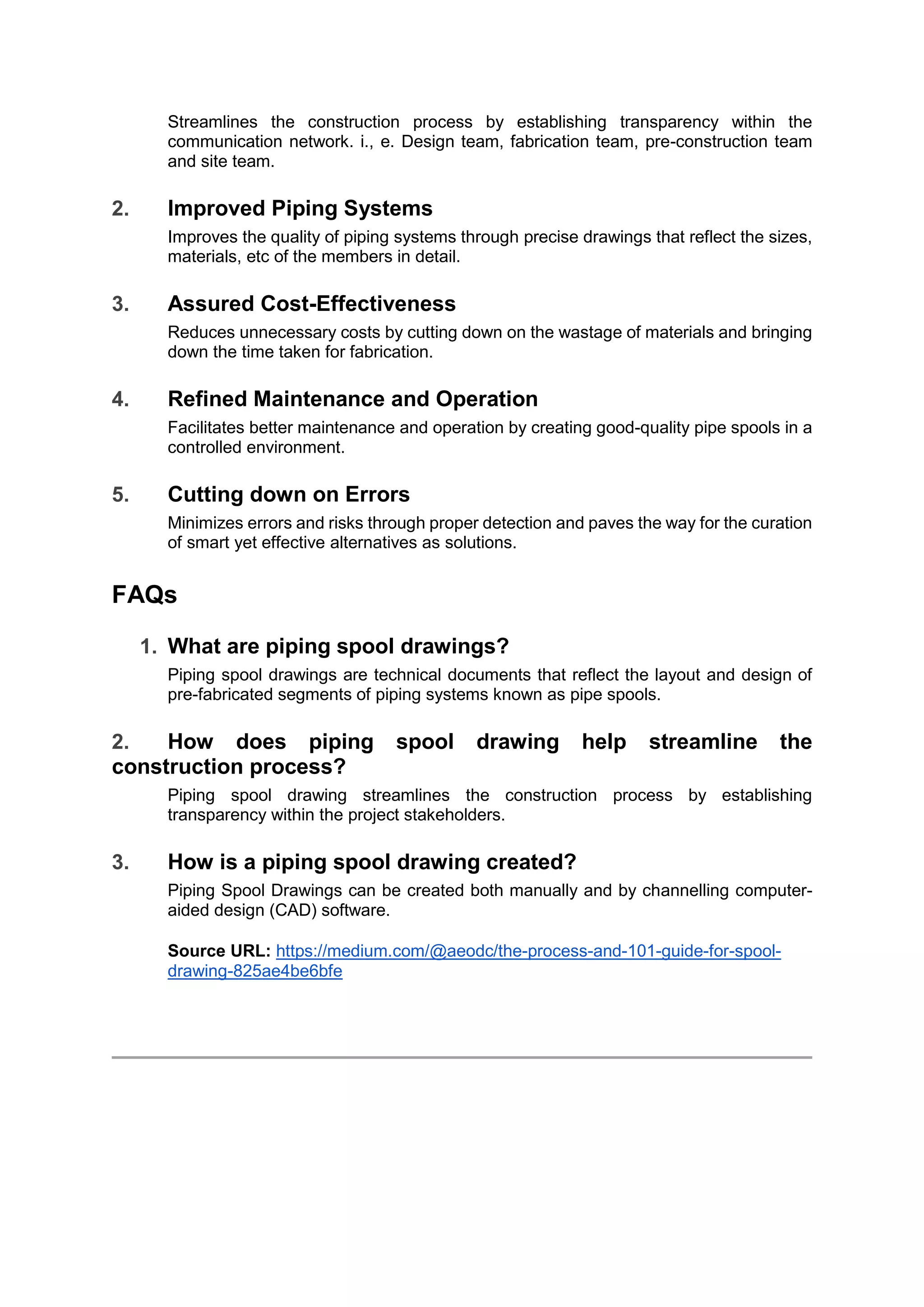 The Process and 101 Guide for Spool Drawing | DOCX | Construction ...