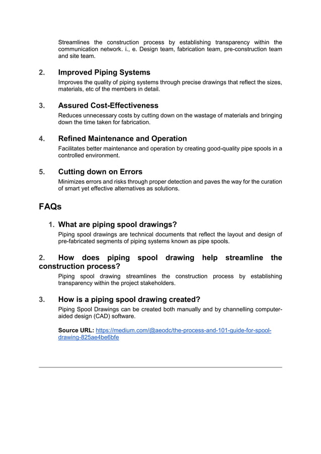 The Process and 101 Guide for Spool Drawing | DOCX | Construction ...