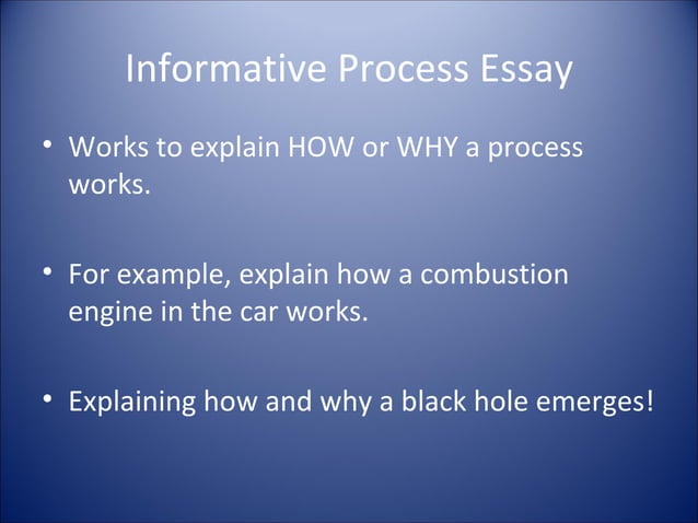 The Process And Definition Essay | PPT