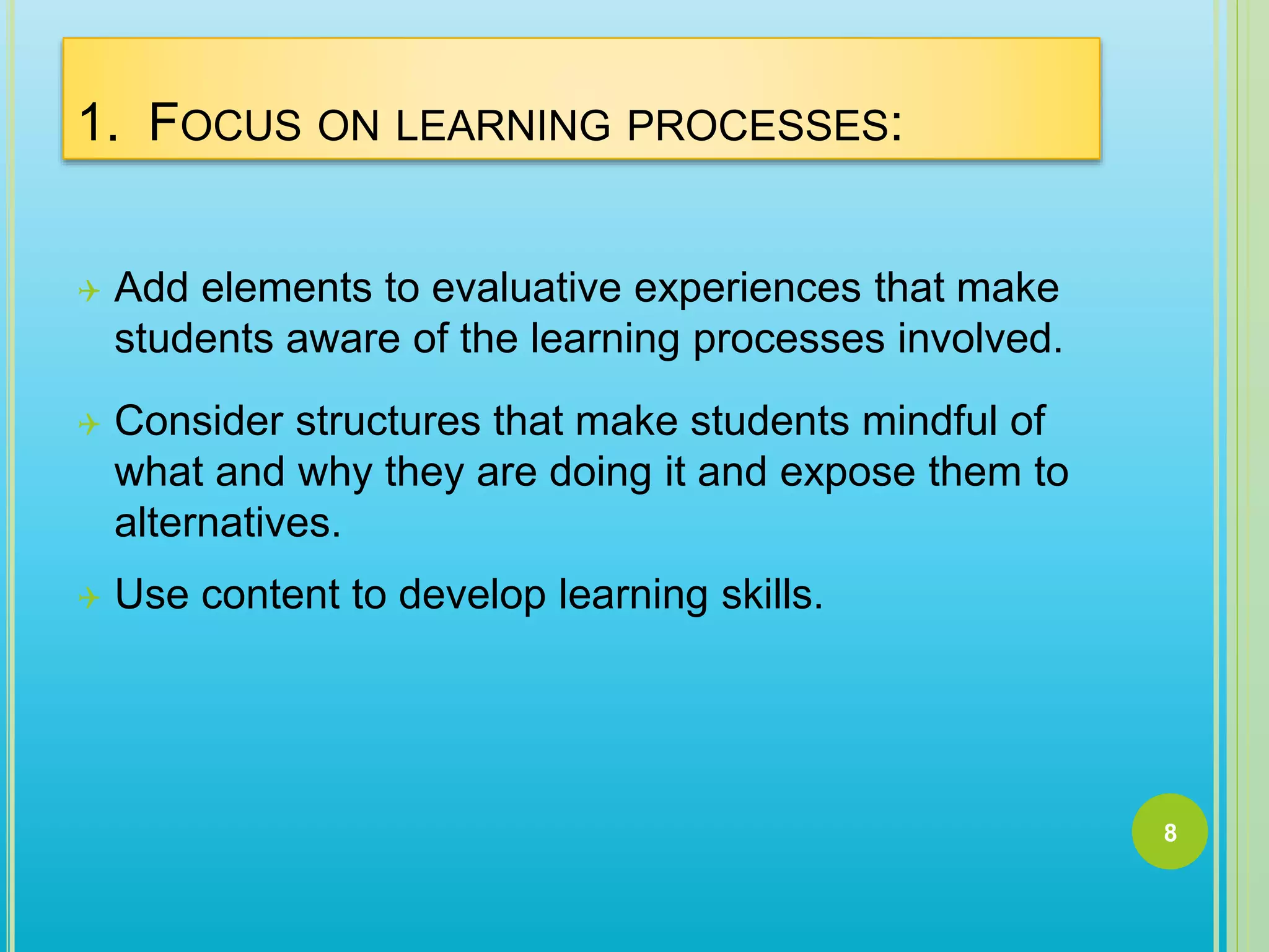 The process and purpose of evaluation | PPTX