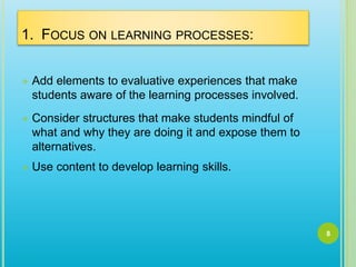 The process and purpose of evaluation | PPTX