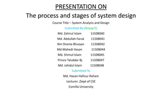 The process and stages of system design | PPTX