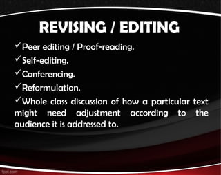 THE PROCESS APPROACH TO WRITING | PPT