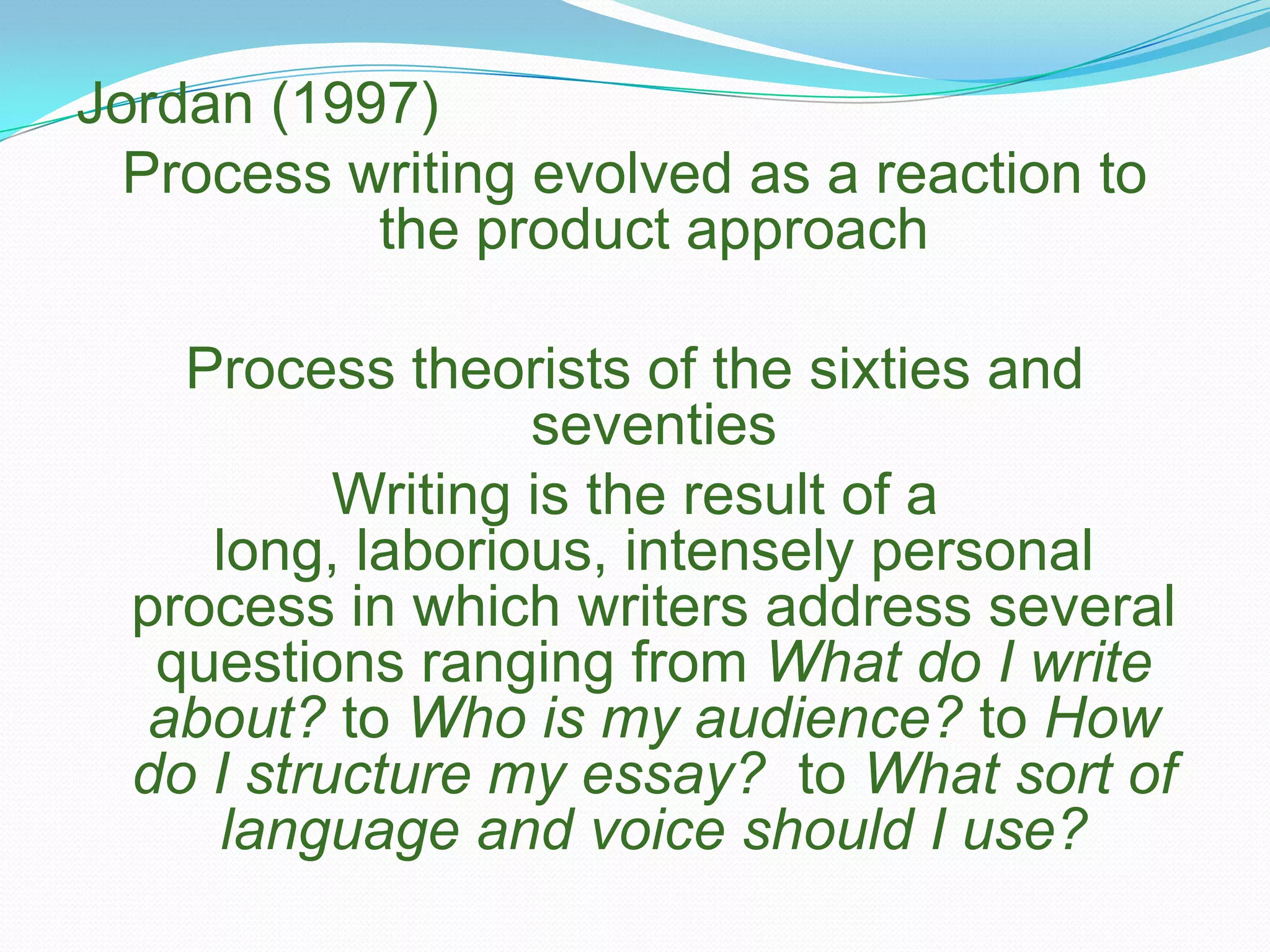 The Process Approach to Writing--Revised | PPTX | Homework and Study ...