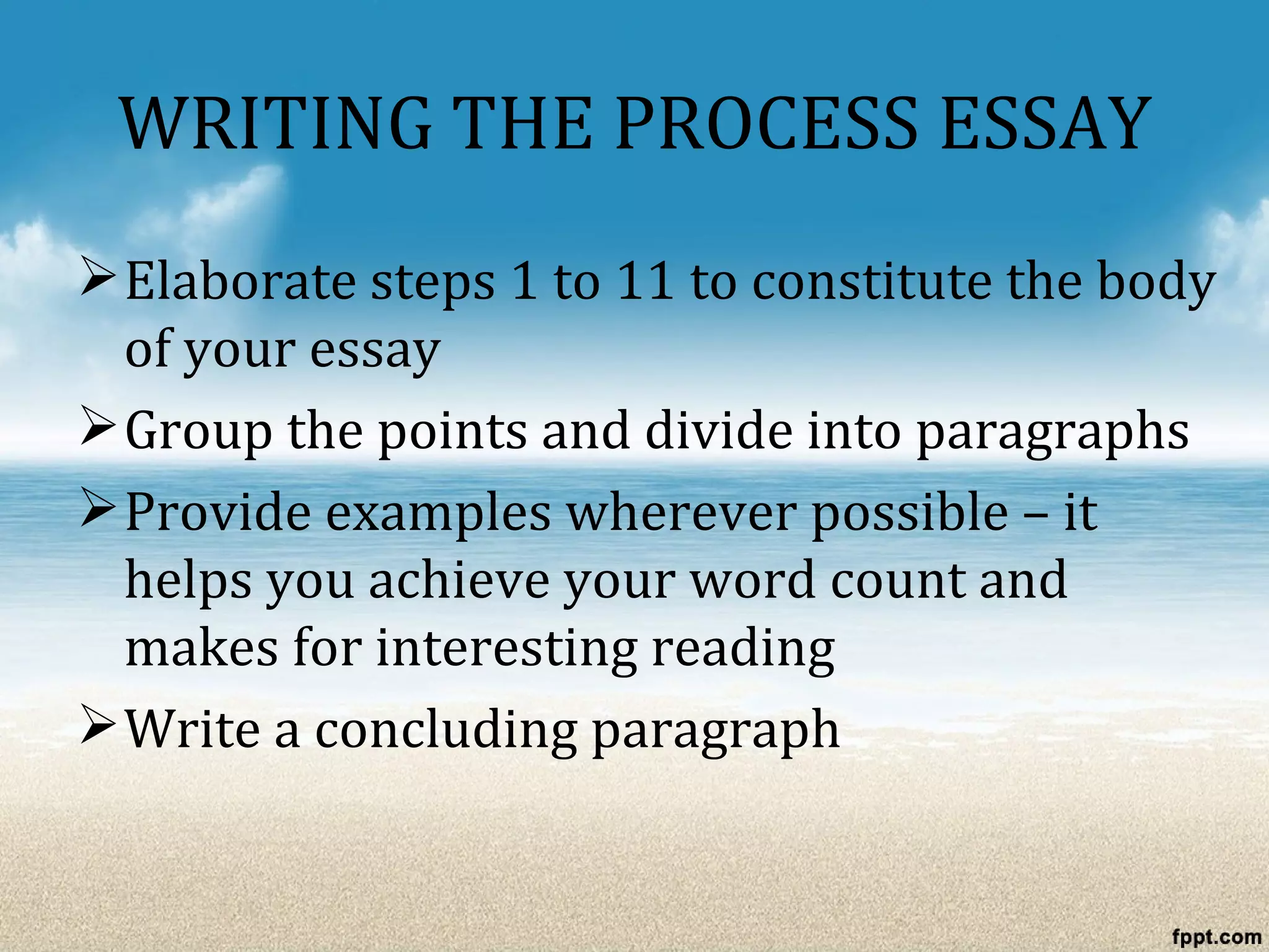 The process essay | PPT
