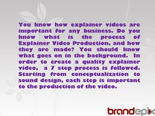 The process of an explainer video production | PPT