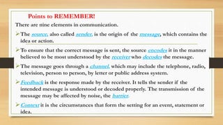 The process of communication and the elements of communication | PPTX