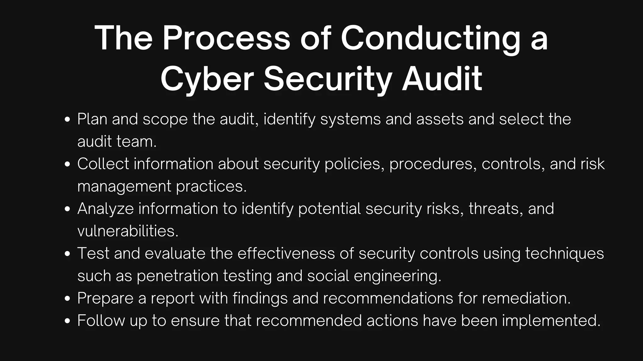 The Process of Conducting a Cyber Security Audit.pdf | Business | Business and Finance