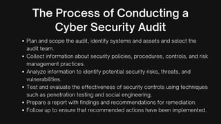 The Process of Conducting a Cyber Security Audit.pdf | Business ...