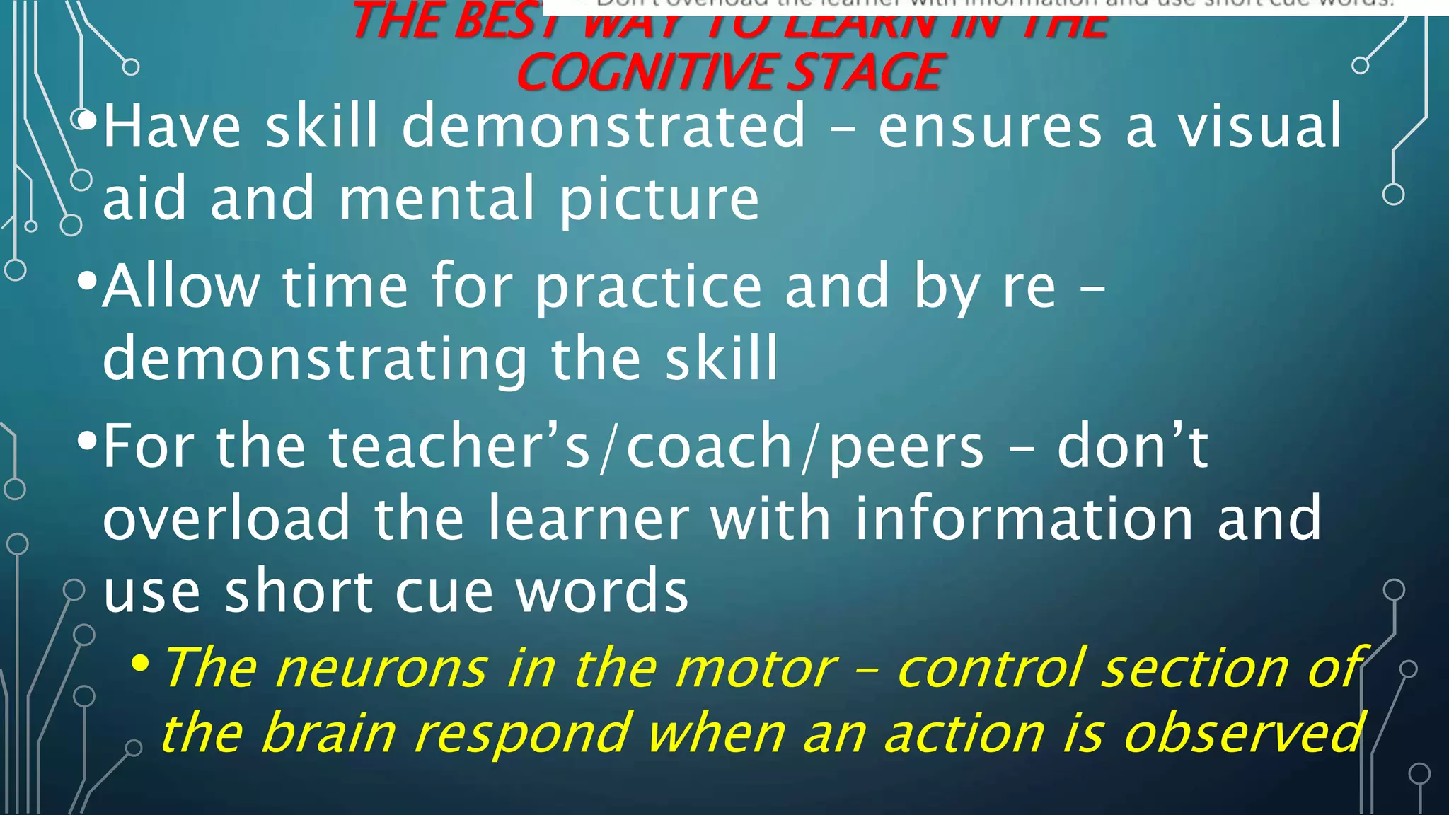 The process of learning motor skills | PPT
