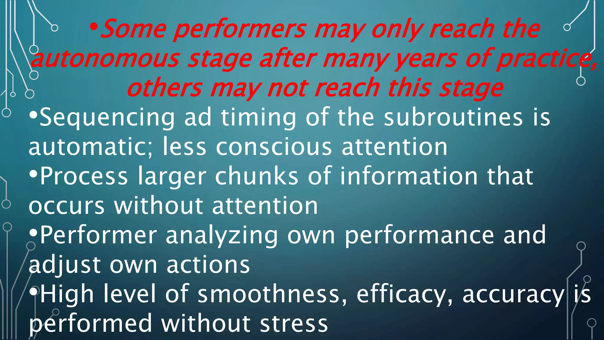 The process of learning motor skills | PPT