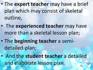The process of lesson development | PPTX