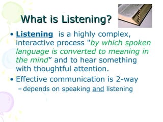 The process of listening | PPT