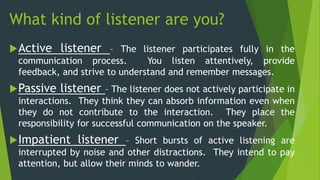 The process of listening | PPTX