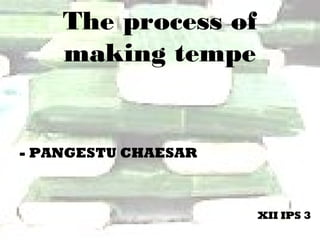 The process of making tempe by Pangestu Chaesar | PPT