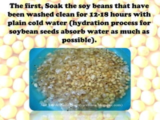 The process of making tempe by Pangestu Chaesar | PPT