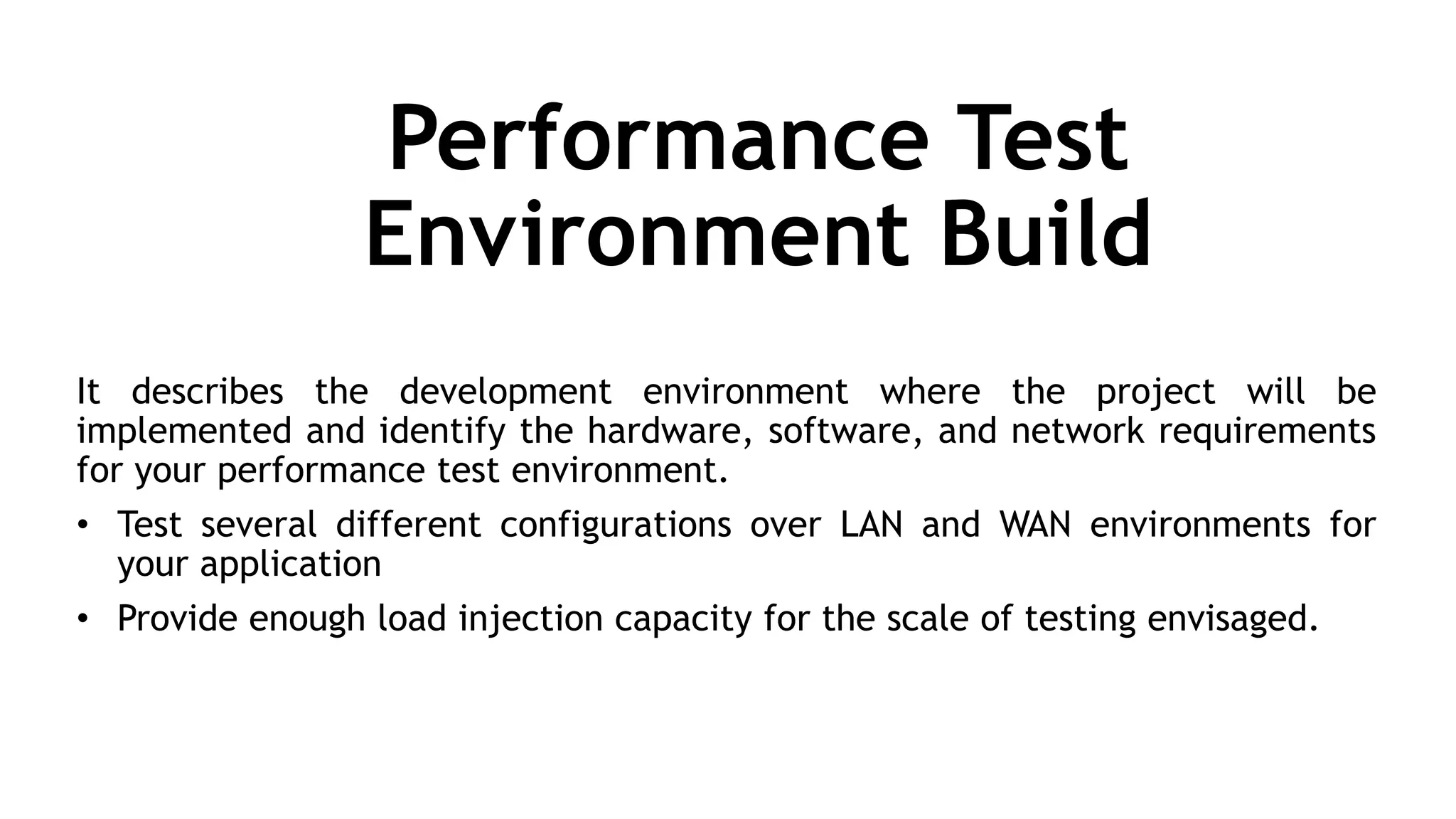 The process of performance testing | POTX
