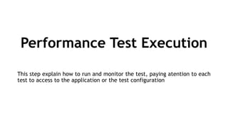 The process of performance testing | POTX